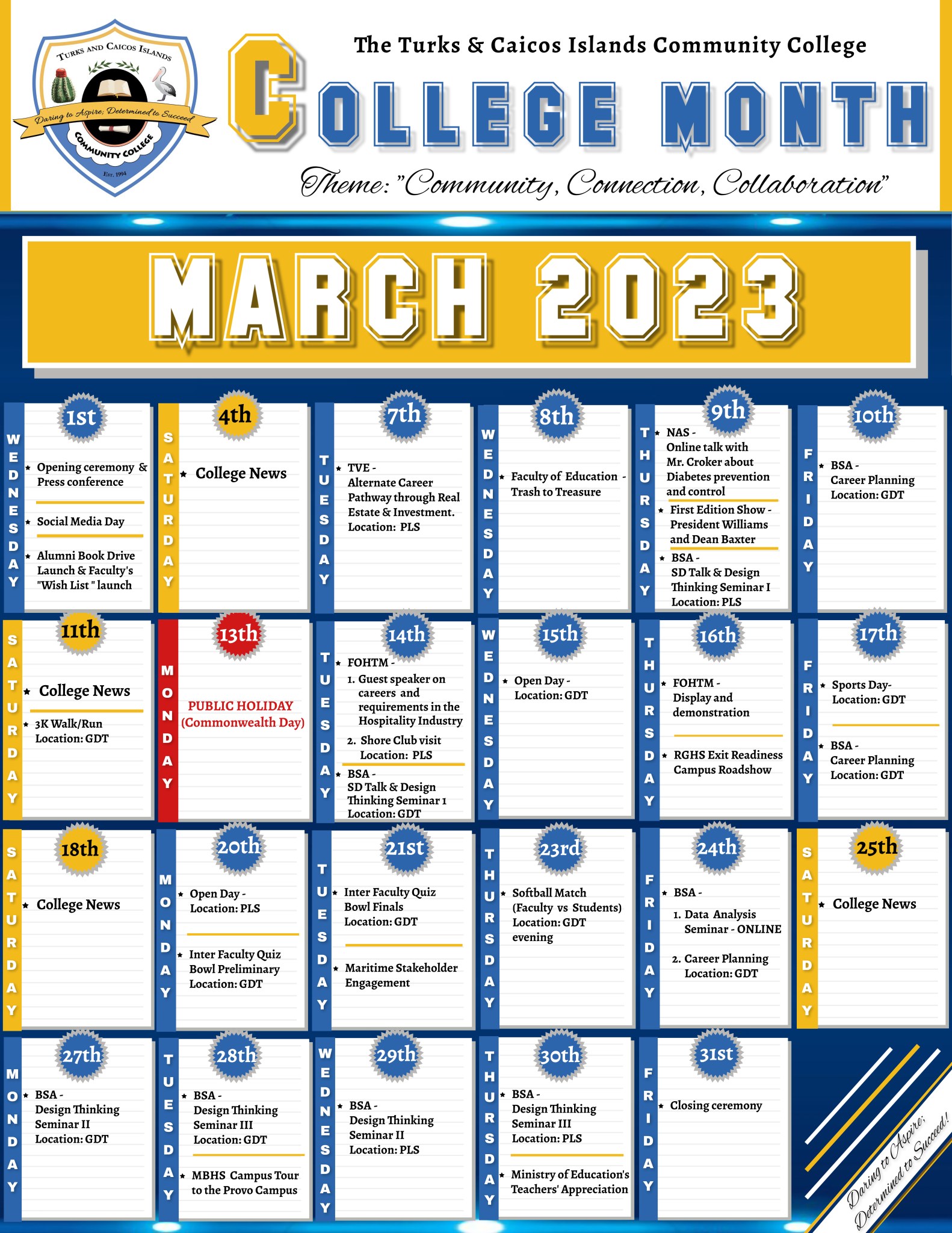 College Month – Turks and Caicos Islands Community College